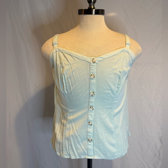 torrid | Tops | Torrid Light Blue Buttondown Tank Top | Poshmark